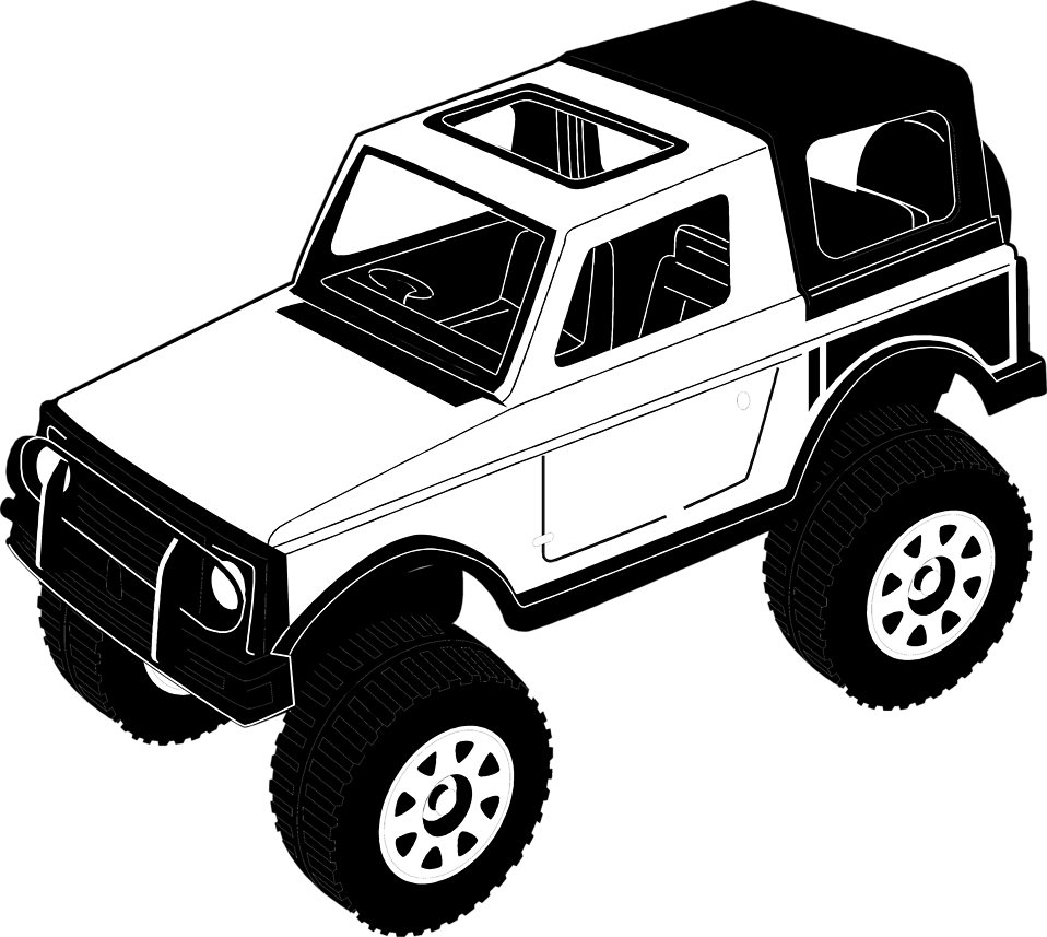 Download Jeep Drawing Black And White - Jeep - Full Size PNG Image - PNGkit
