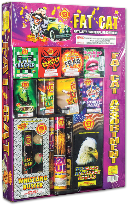 Download Keystone Fireworks Assortment - Fat Cat Fireworks - Full Size PNG Image - PNGkit