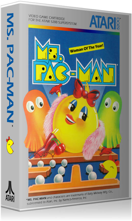 Download Atari 5200 Ms Pacman 2 Game Cover To Fit A Ugc Style - Ms. Pac-man For Atari 5200 ...