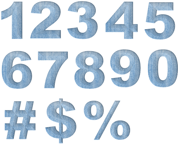 Download Fabric, 3d, Numbers, Denim, Pale Blue, Texture, Surface ...