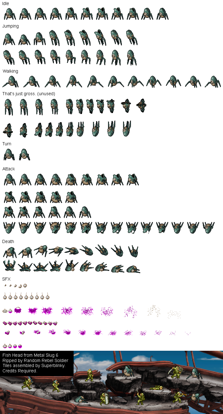 Download Fish Head - Metal Slug Hunter Walker - Full Size PNG Image ...