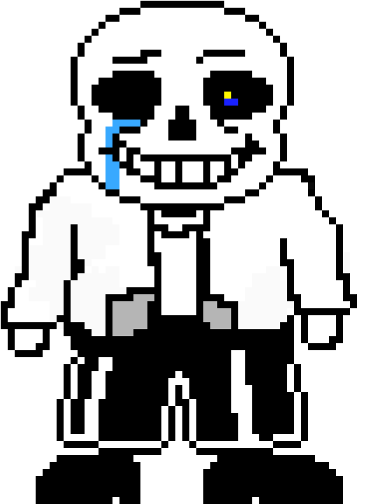 Download Sans Sprite - Fun Undertale Style Drawstring Bag - White/one ...