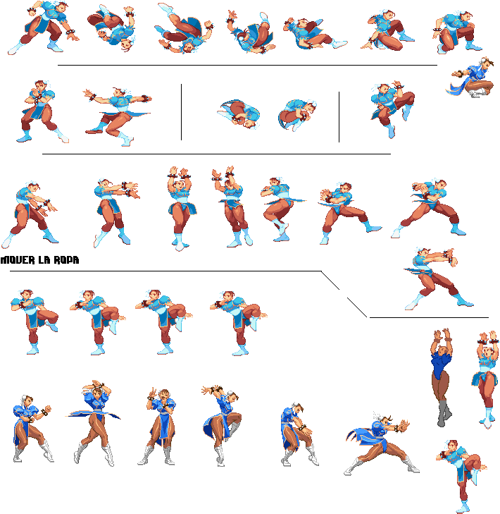Download Chun Li Sf3 Sprites - Full Size PNG Image - PNGkit