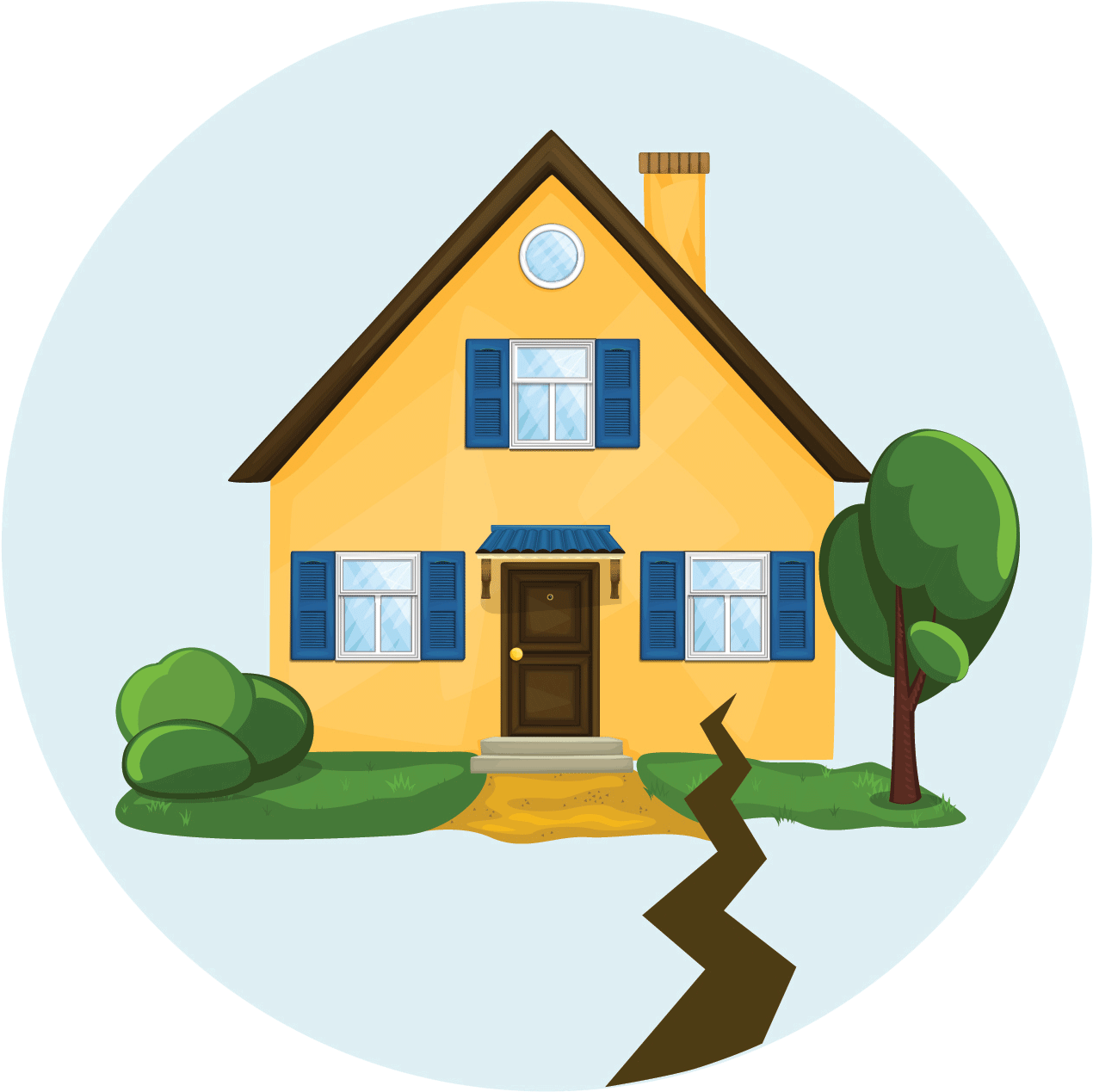 Download Earthquake Insurance - Cute Cartoon House - Full Size PNG ...