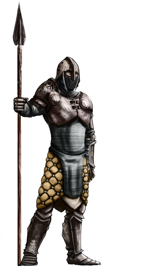Download Spearman - Medieval Spearman Concept Art - Full Size PNG Image ...