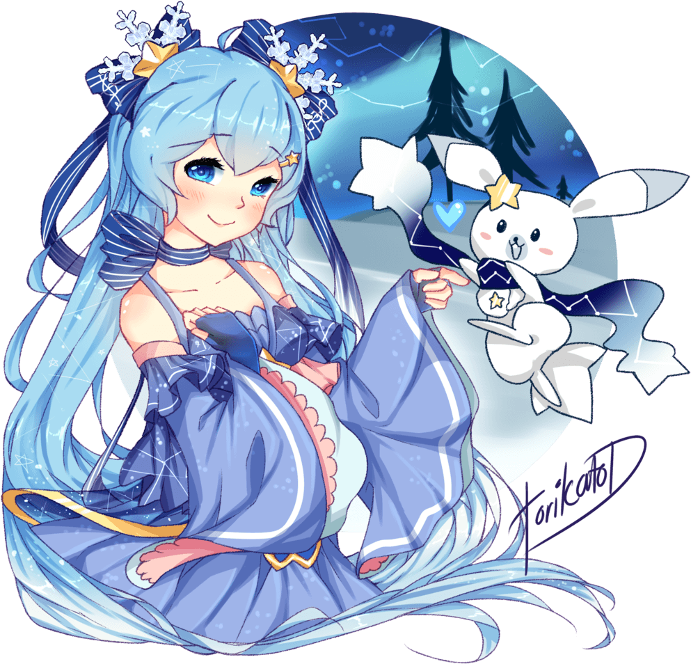Download Snow Miku 2017 Fanart By Torikatod On Deviantart - Cartoon ...