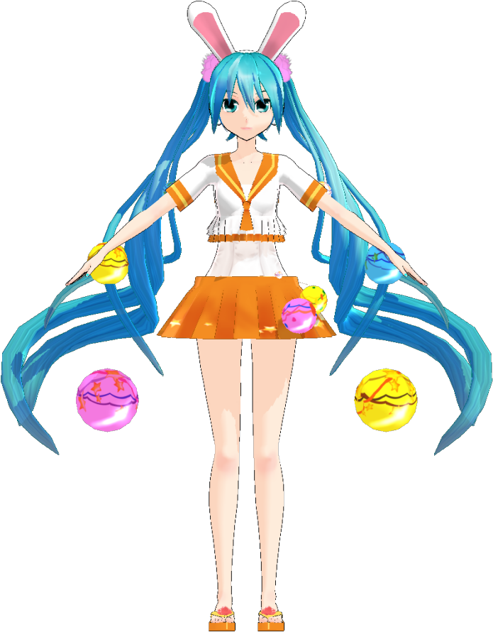 Download Miku Hatsune Summer Clothes - Clip Art - Full Size PNG Image ...