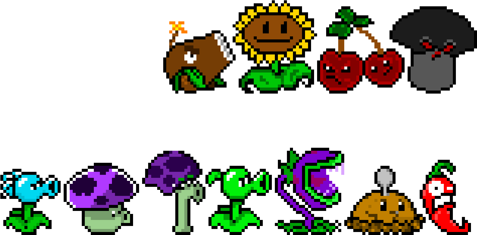 Plants vs zombies sprites