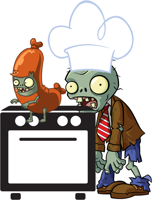 Download Chef Zombie - Zombi Plants Vs Zombies - Full Size PNG Image ...