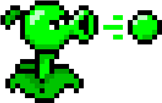 Download Transparent Plants Vs - Zombies - Peashooter - Pixel Art ...