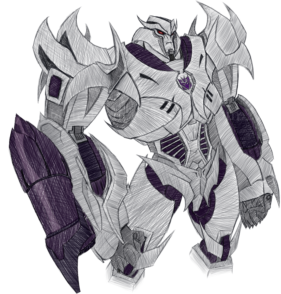 Download “ I Tried My Scribbly Color Method On Megatron - Illustration ...