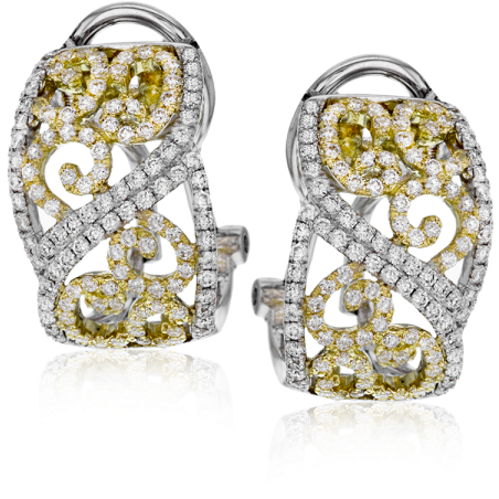 Download Earrings Drawing Diamond Earring - Simon G - Te337 - Full Size ...