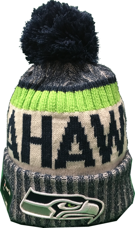 Download Seattle Seahawks Nfl 17 Sideline Pom Toque - Knit Cap - Full ...