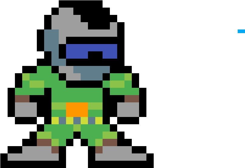 Download Doom Guy - Mega Man Standing Sprite - Full Size PNG Image - PNGkit