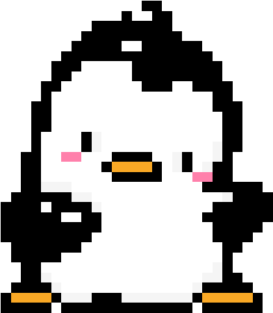 Download Li'l Penguin - Cute Pixel Art Grid - Full Size PNG Image - PNGkit