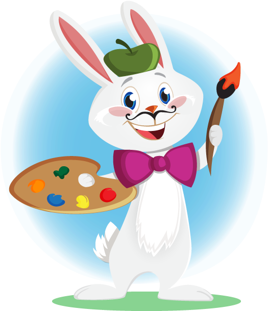 Download Bunny Clipart Computer - Animal Funny Cartoons: 20 Grayscale ...