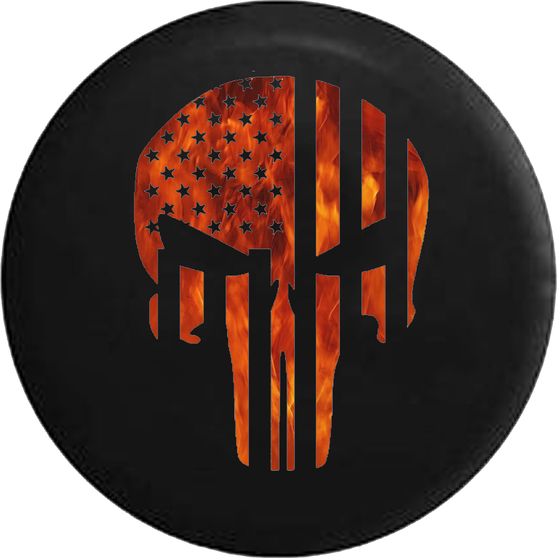 Download Tactical American Flag Patriot Skull Flames Fire - Fire - Full ...