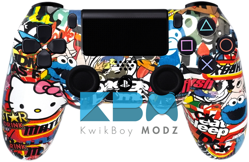 Download Custom Sticker Bomb V2 Ps4 Controller - Kwikboy Modz - Full ...