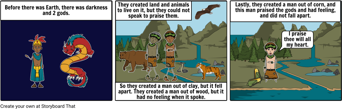 Download Mayan Creation Story - Storyboard - Full Size PNG Image - PNGkit