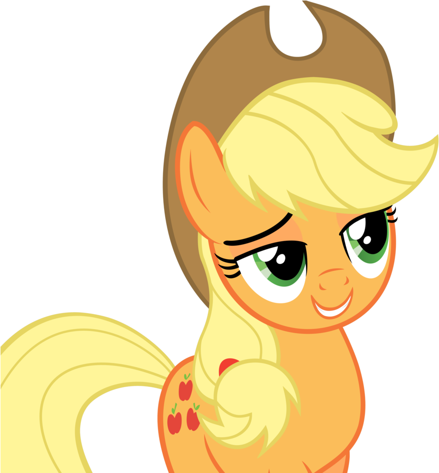 Download Applejack Vector - Mlp Applejack Smiling Vector - Full Size ...