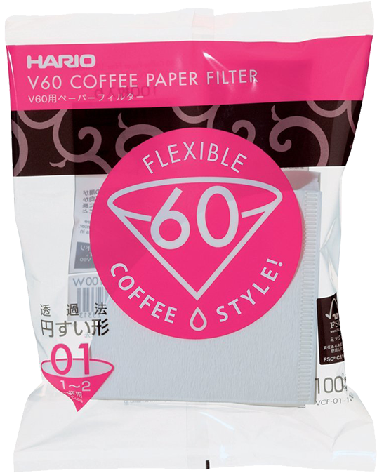 Download Hario V60 Coffee Paper Filters - Hario Vcf 02 100w - Full Size ...