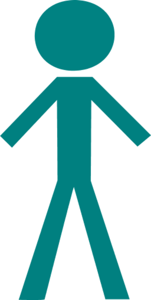 Download Vector Clip Art - Teal Stickman No Background - Full Size PNG ...