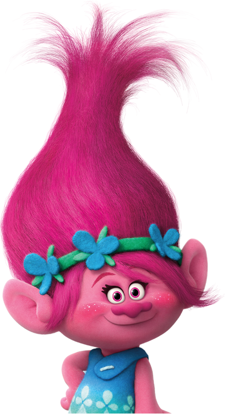 Download Trolls Freeuse Stock - Pink Hair Troll Movie - Full Size PNG ...