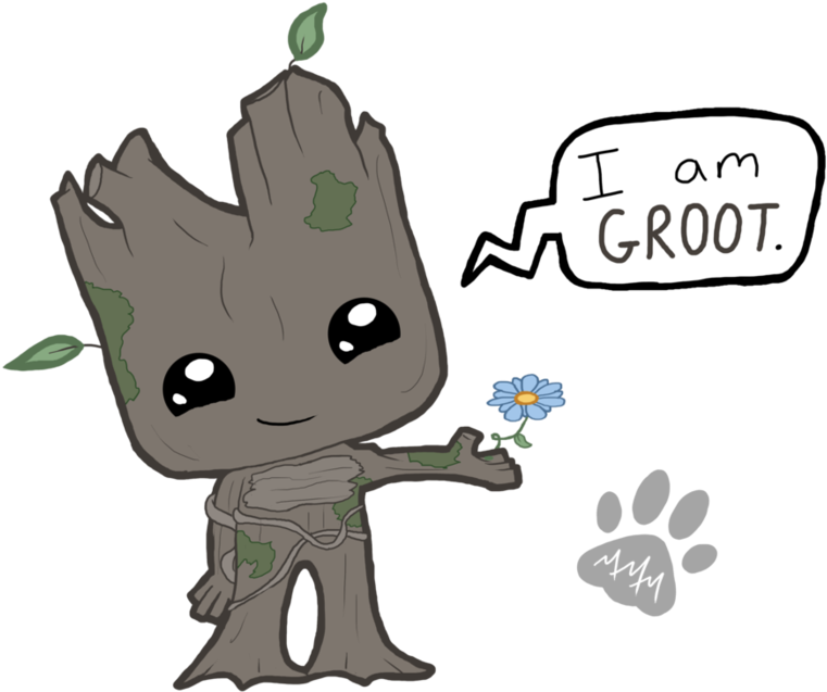 Download Chibi Groot - Groot Drawing Cute - Full Size PNG Image - PNGkit
