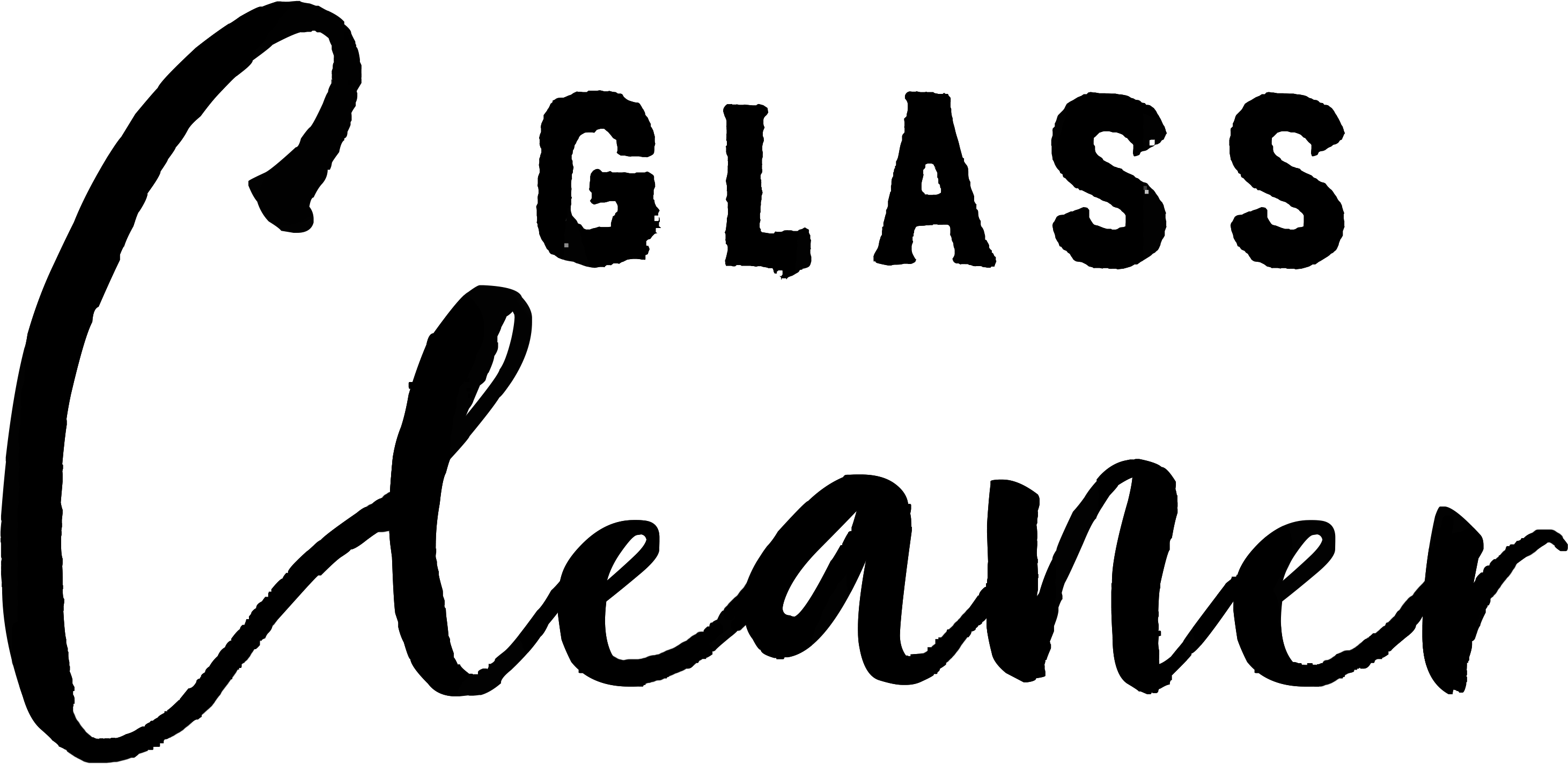 Download Glass Cleaner Label - Calligraphy - Full Size PNG Image - PNGkit