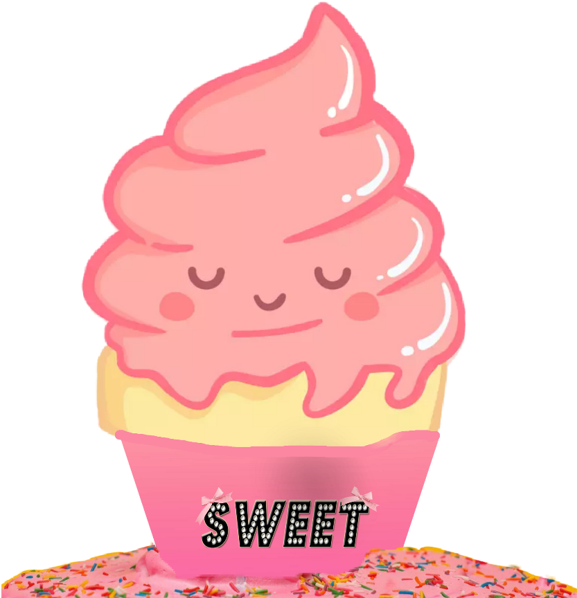 Download Cupcake Cute Kawaii Yummy Food Pink Tumblr Icecream - Green ...