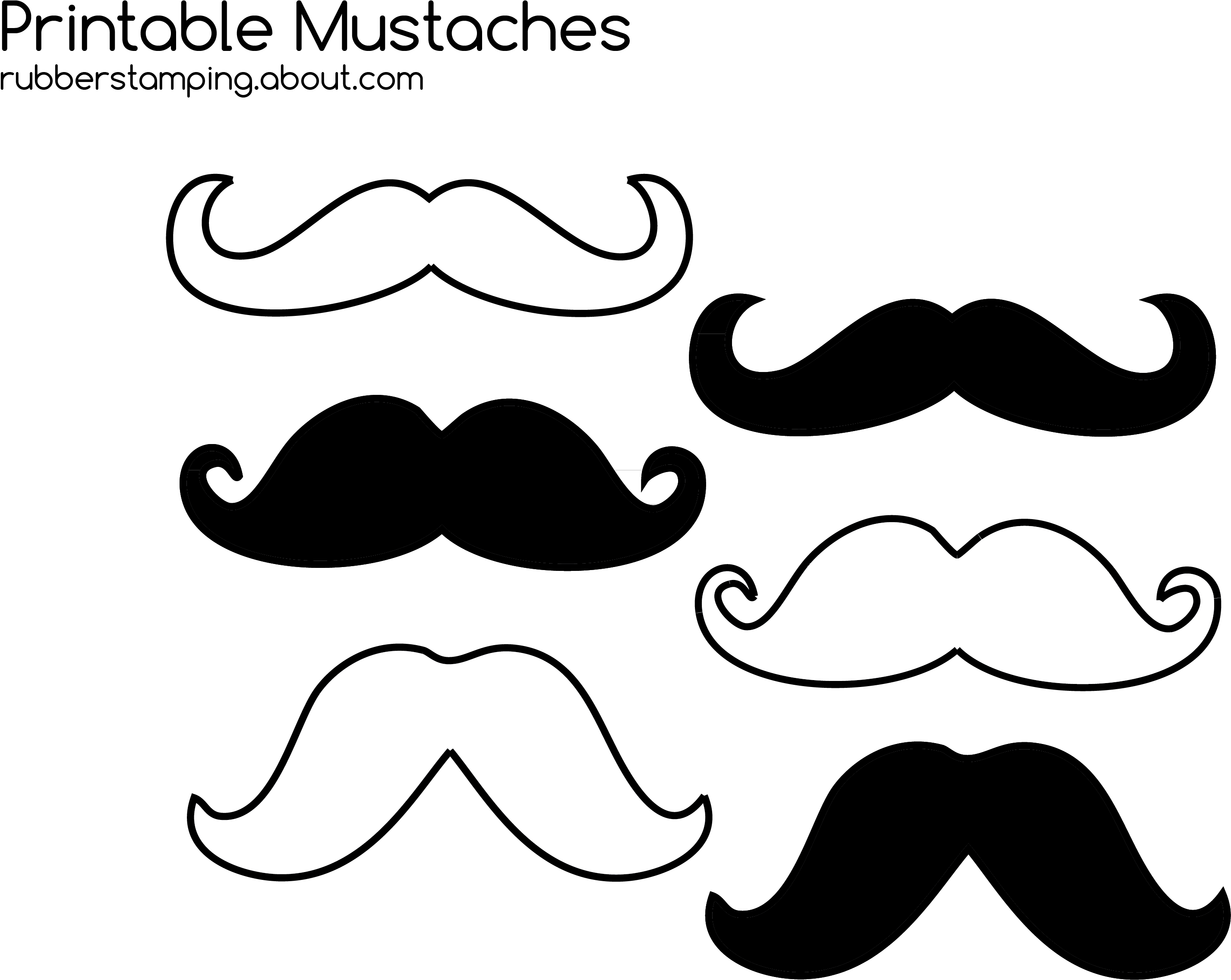 Download Mustache - Mustache Coloring - Full Size PNG Image - PNGkit