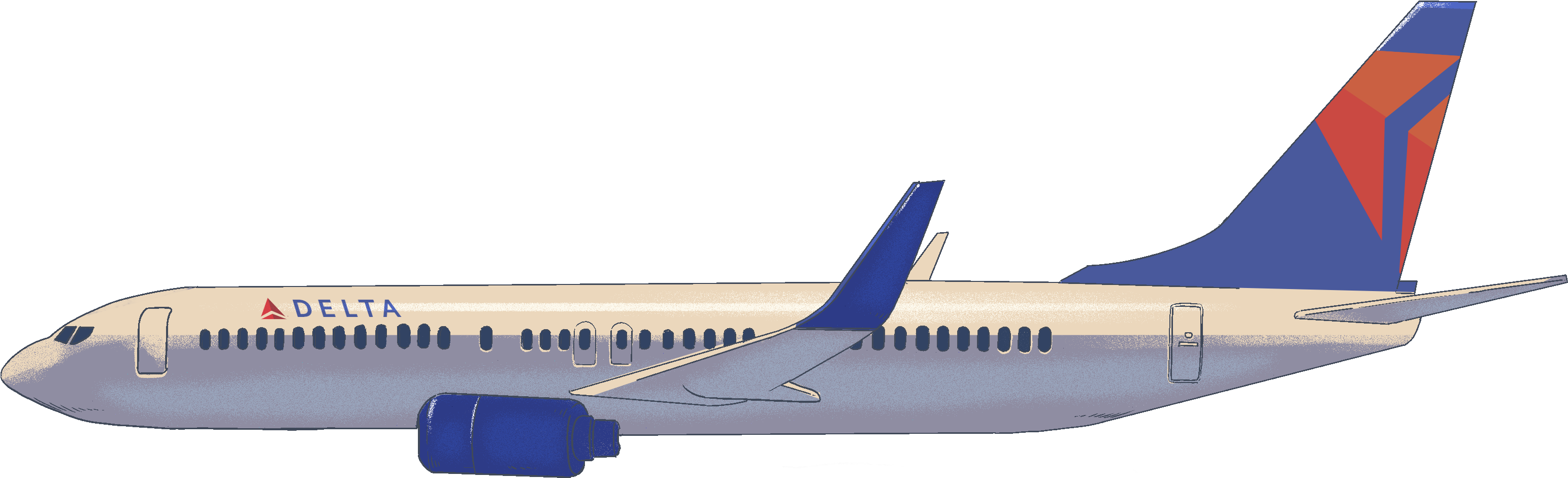 Download Plane - Delta Airplane Clipart - Full Size PNG Image - PNGkit