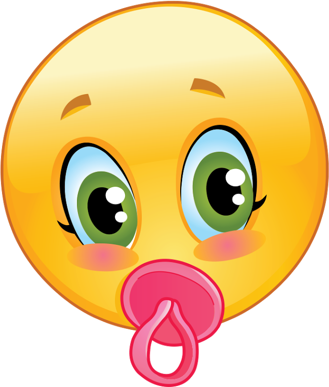 Download Pacifier Clipart Emoji - Emoticons Baby - Full Size PNG Image ...