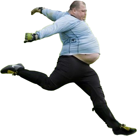 Download Fat Man Png Svg Library Stock - Fat Boy Playing Football ...