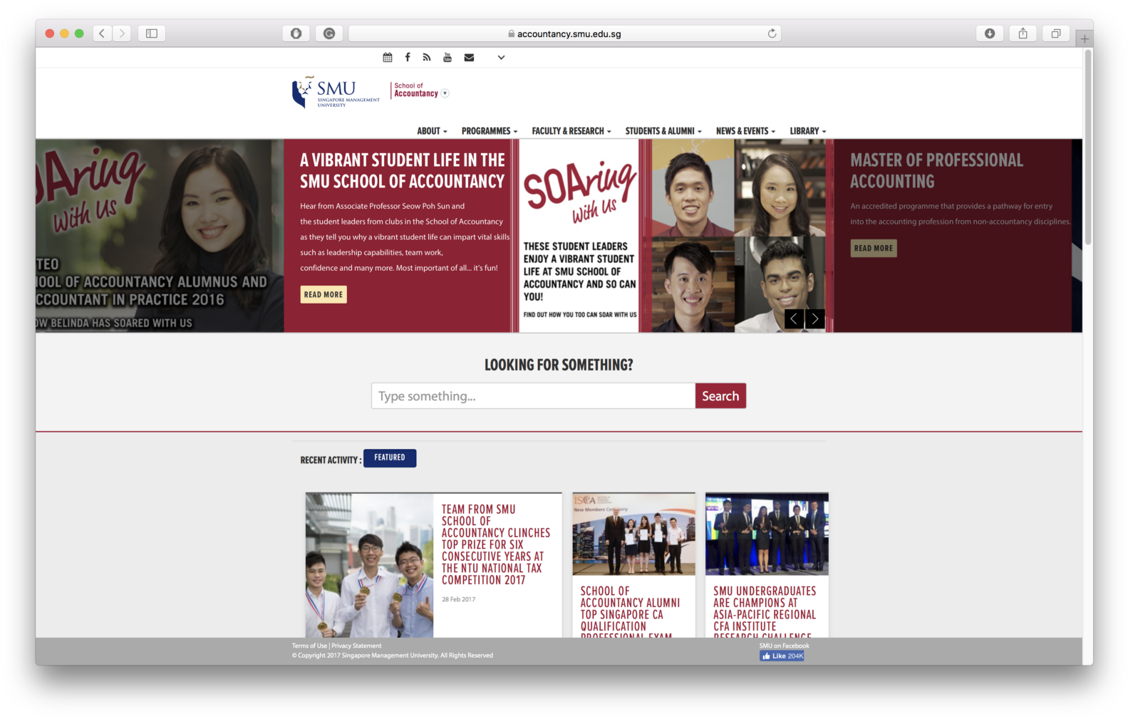 Download Current Smu Accountancy's Homepage Main Banner - Website ...
