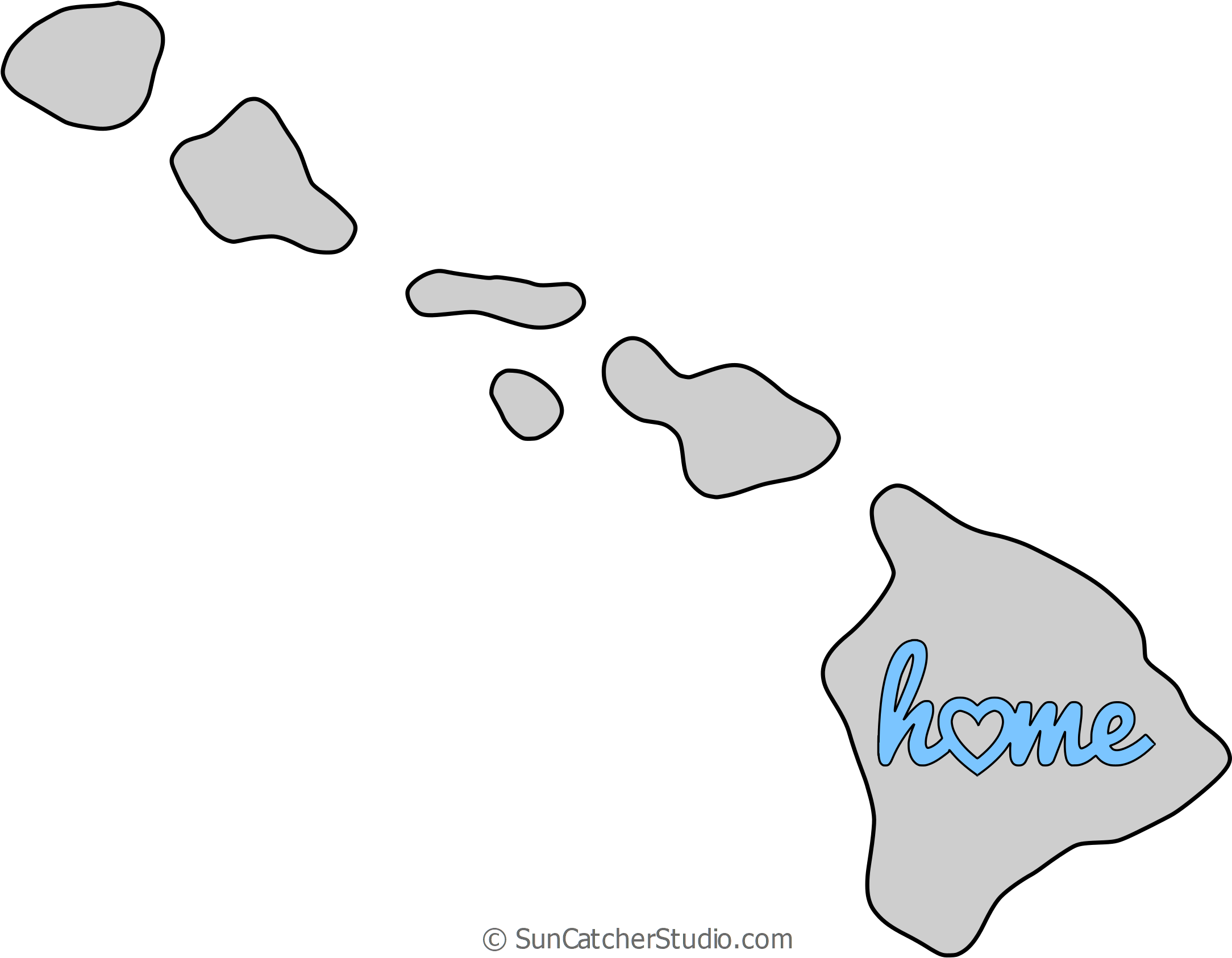 Download Png Format - Hawaii Map Shape - Full Size PNG Image - PNGkit