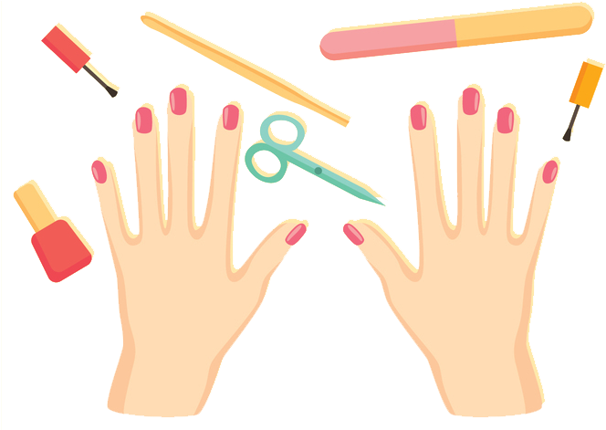 Download Manicure Pedicure Painted Fingernails - Nail - Full Size PNG ...