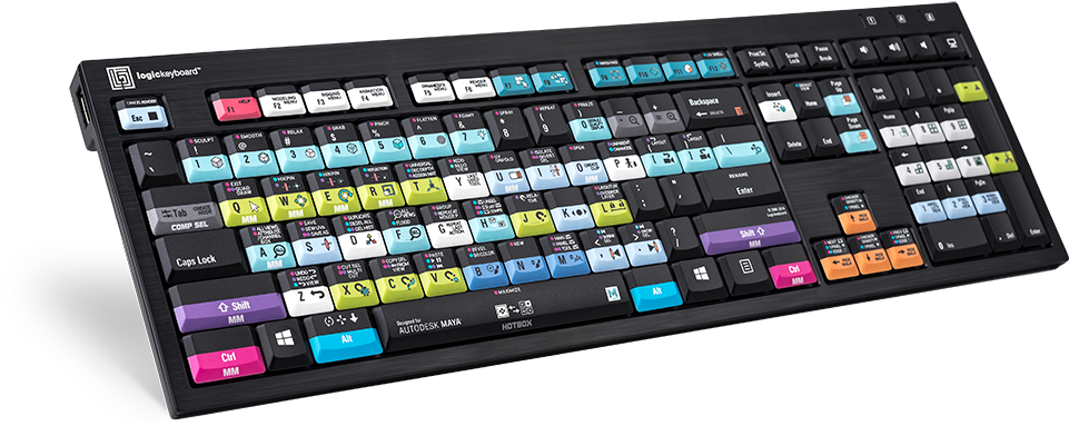 Download Pc Nero Slim Line Keyboard - Logickeyboard - Full Size PNG ...