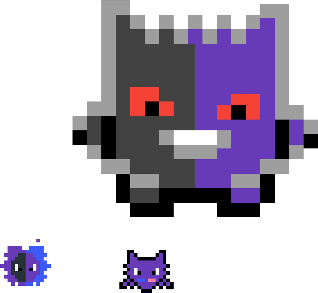 Download Half Shiny Gastly Evolve - Illustration - Full Size PNG Image ...