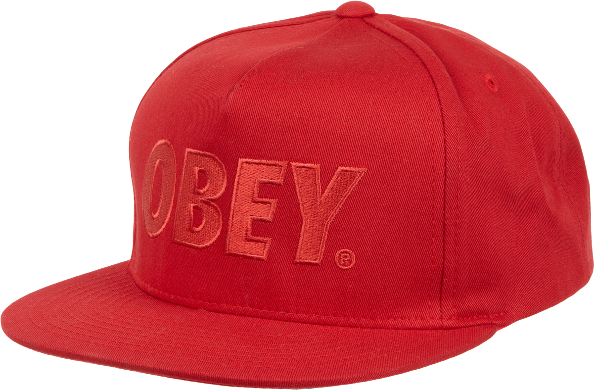 Download Obey Snapback Cap Mit Logo-stickerei In Rot Online - Gorras De 47 Street - Full Size ...