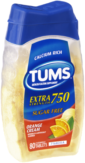 Download Tums Extra Strength 750 Sugar Free Orange Cream Antacid ...