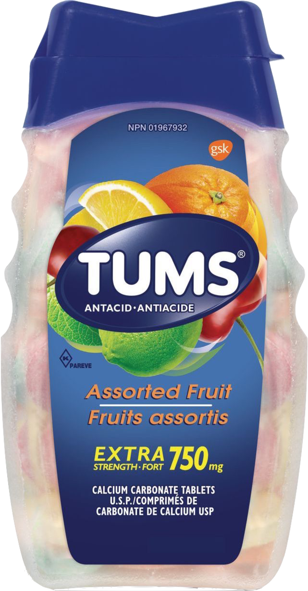 Download Tums Extra Strength 750mg Antacid Assorted Fruit Calcium ...