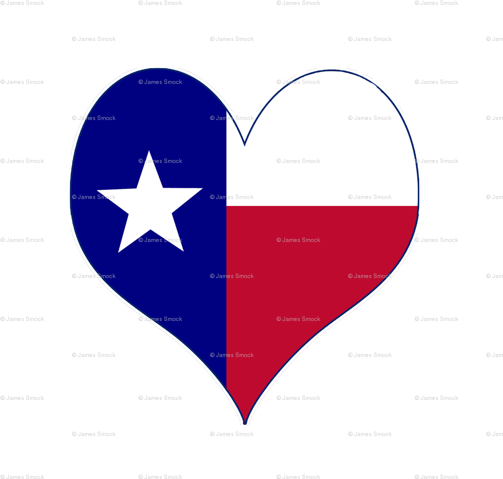 Download Texas Heart Flag - Full Size PNG Image - PNGkit