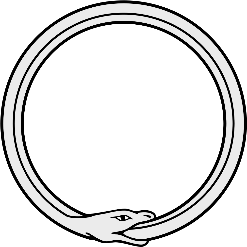 Download File - Ouroboros-simple - Svg - Snake Eating Itself Drawing ...