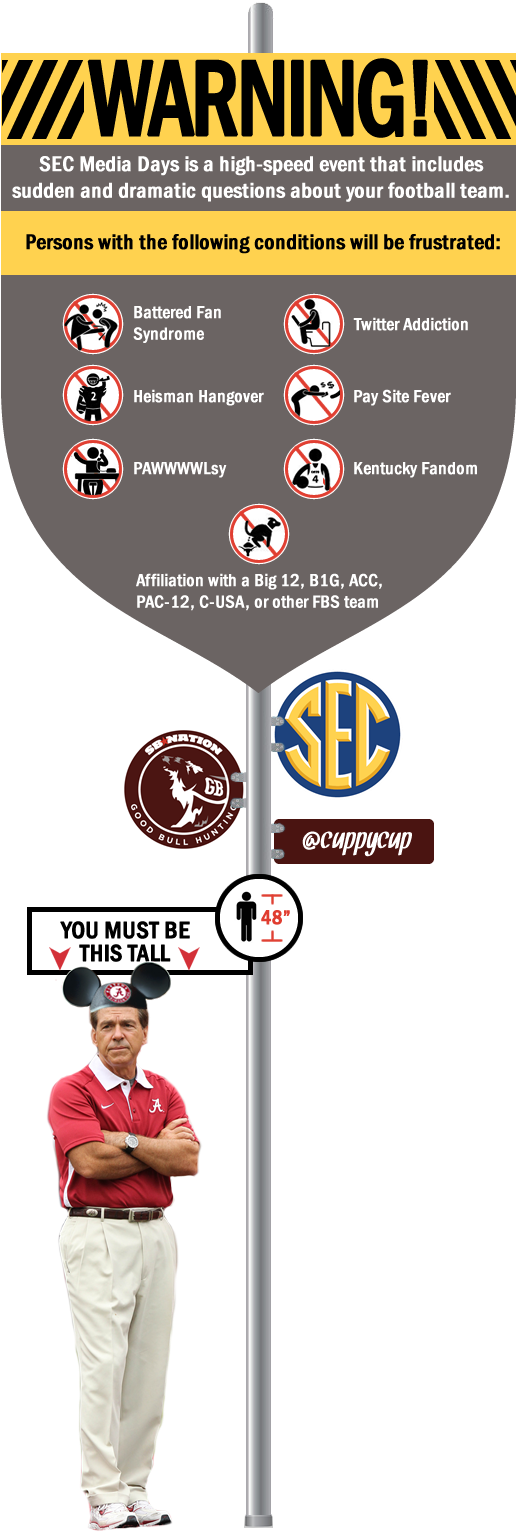 Download Sec Media Days Warning Sign - Full Size PNG Image - PNGkit