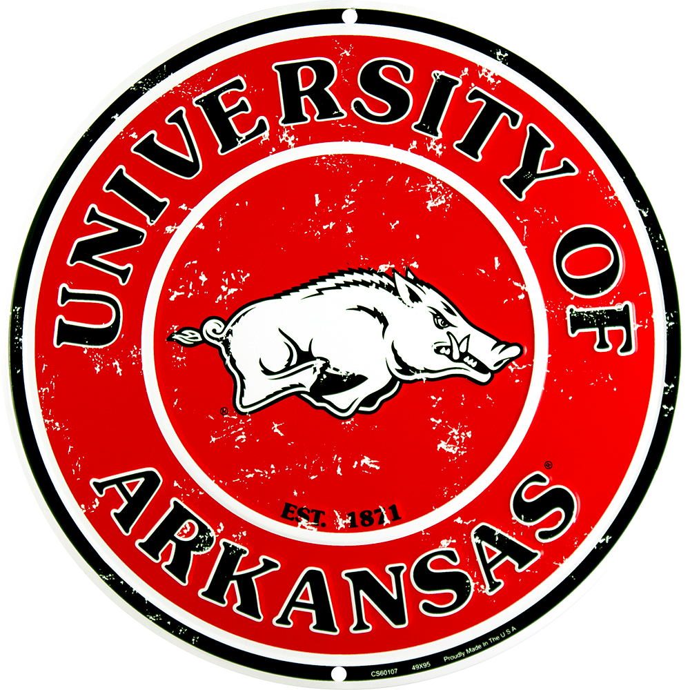 Download Arkansas Razorbacks Circle Sign - Full Size PNG Image - PNGkit