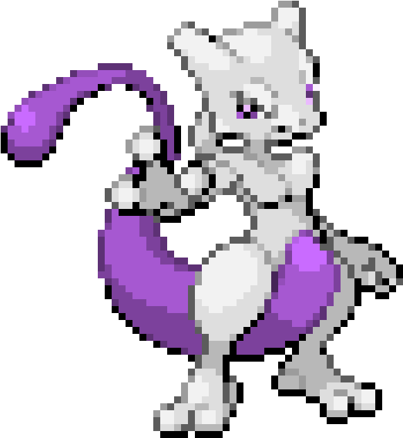 Download Mewtwo - First Gen Pokemon Pixel Art - Full Size PNG Image ...