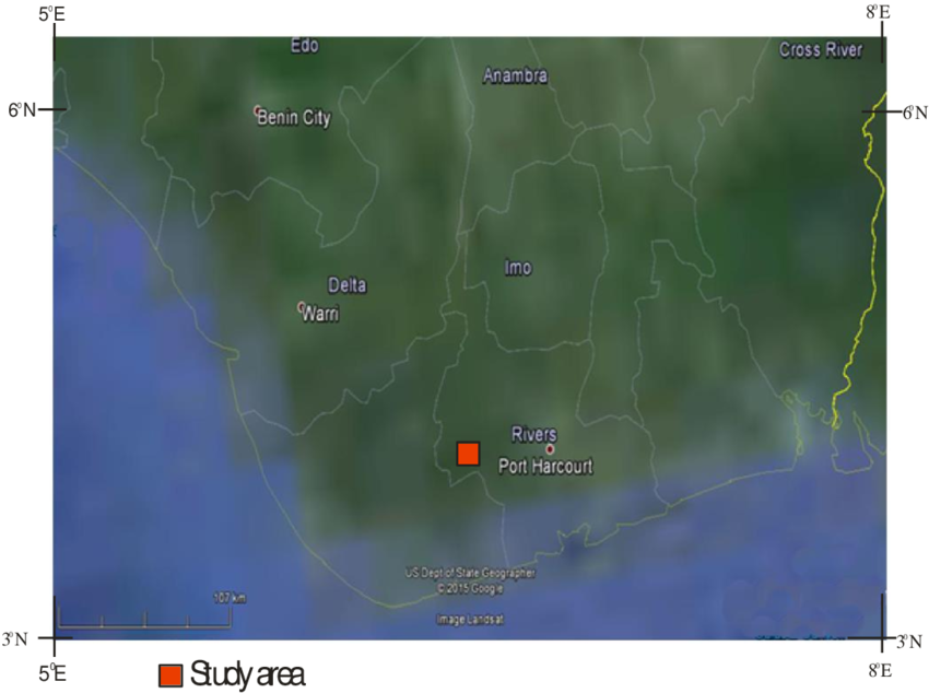 Download Google Earth Map Of Niger Delta Showing The Study Area - Full ...