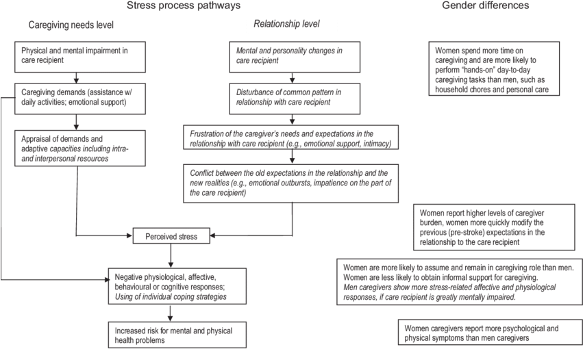 Download Our Caregiving Stress Model Adapted From The Model - Full Size ...