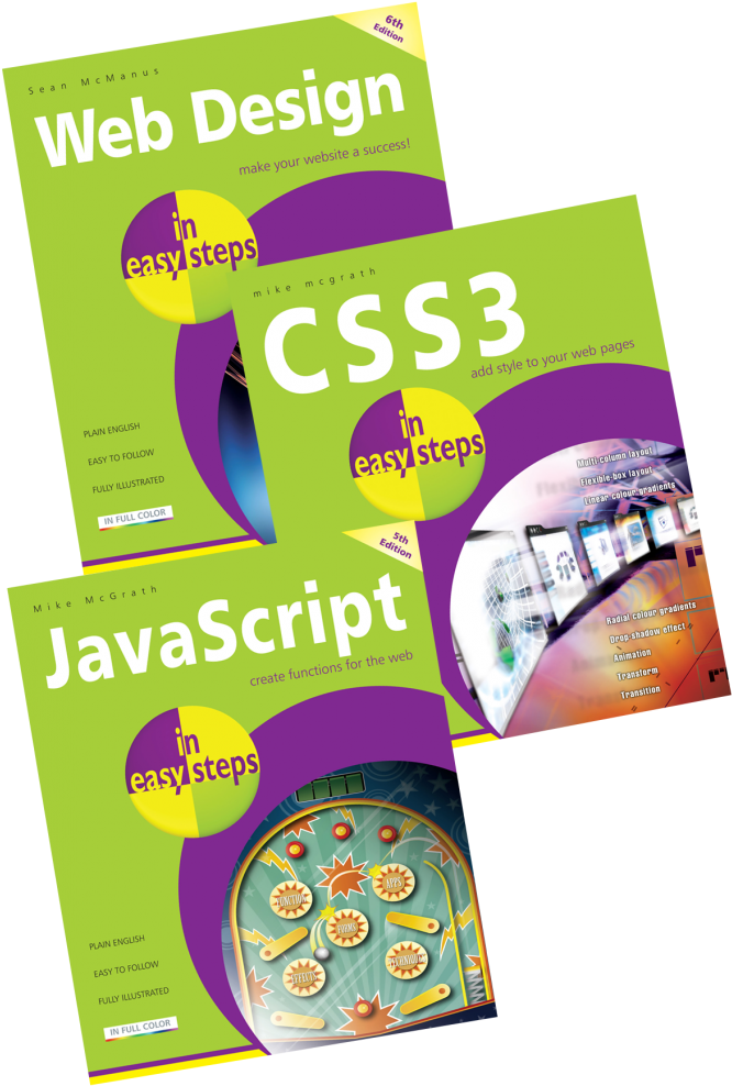 Download Web Design In Easy Steps, Css3 In Easy Steps And Javascript - Full Size PNG Image - PNGkit